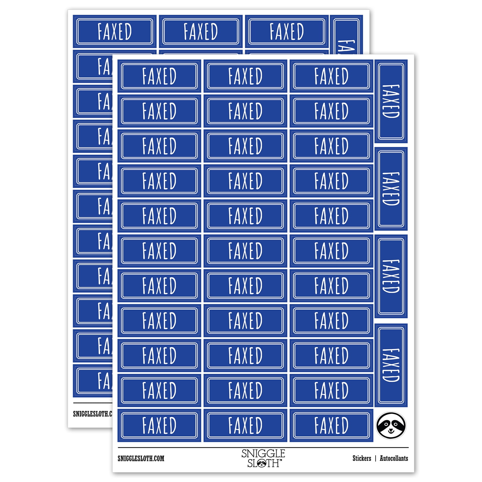 Faxed Double Line Border Sticker Set - Dark Blue - Gloss Finish - 1.5 ...