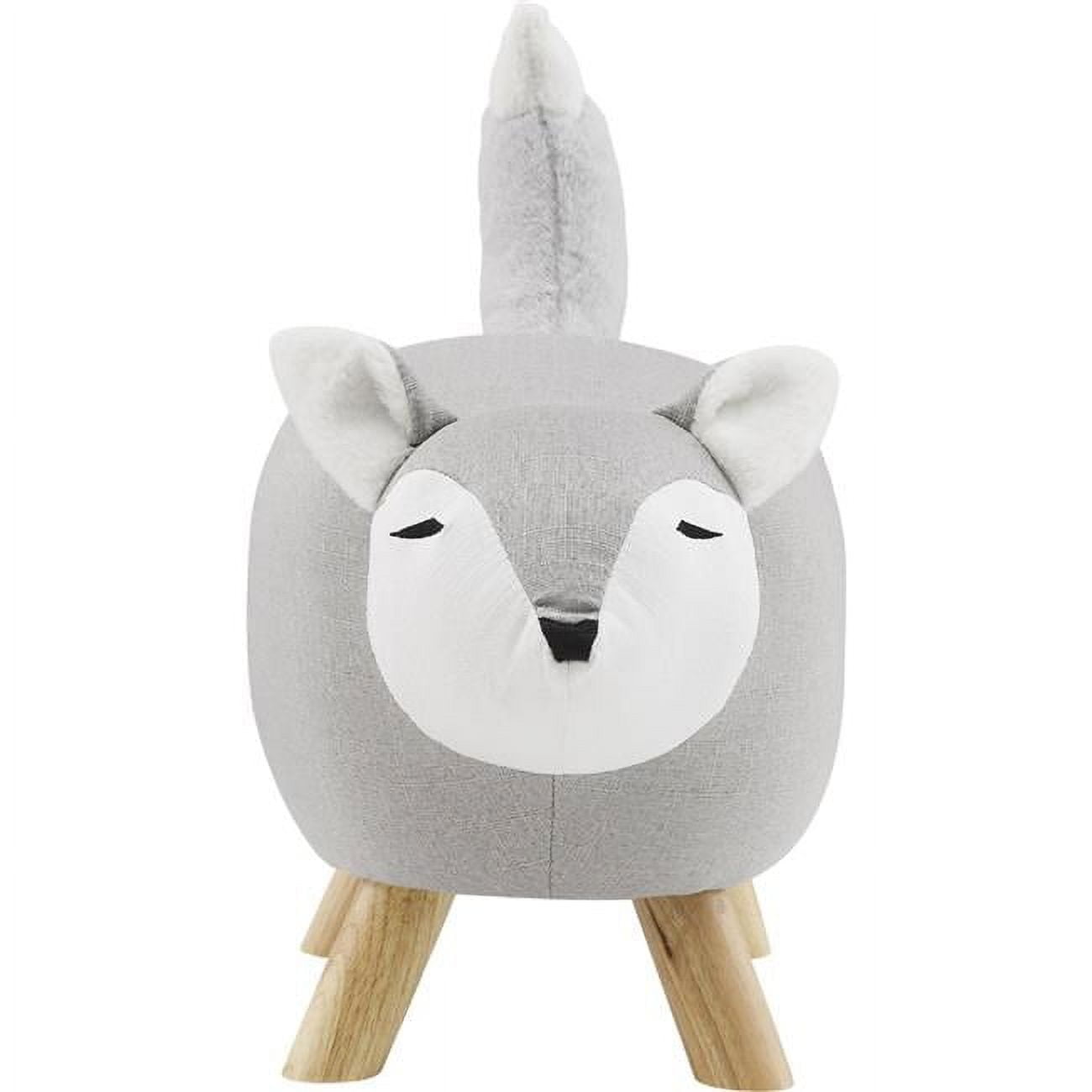 Faxon the Fox Stool, Grey & White - Walmart.com