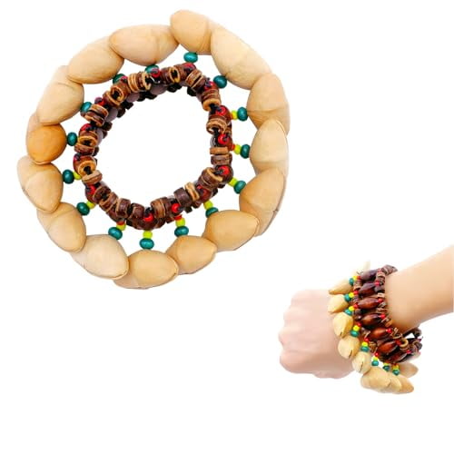 Fay Bless Seed Shell Dance Bracelets, Nut Band Wrist Shaker Bells for ...