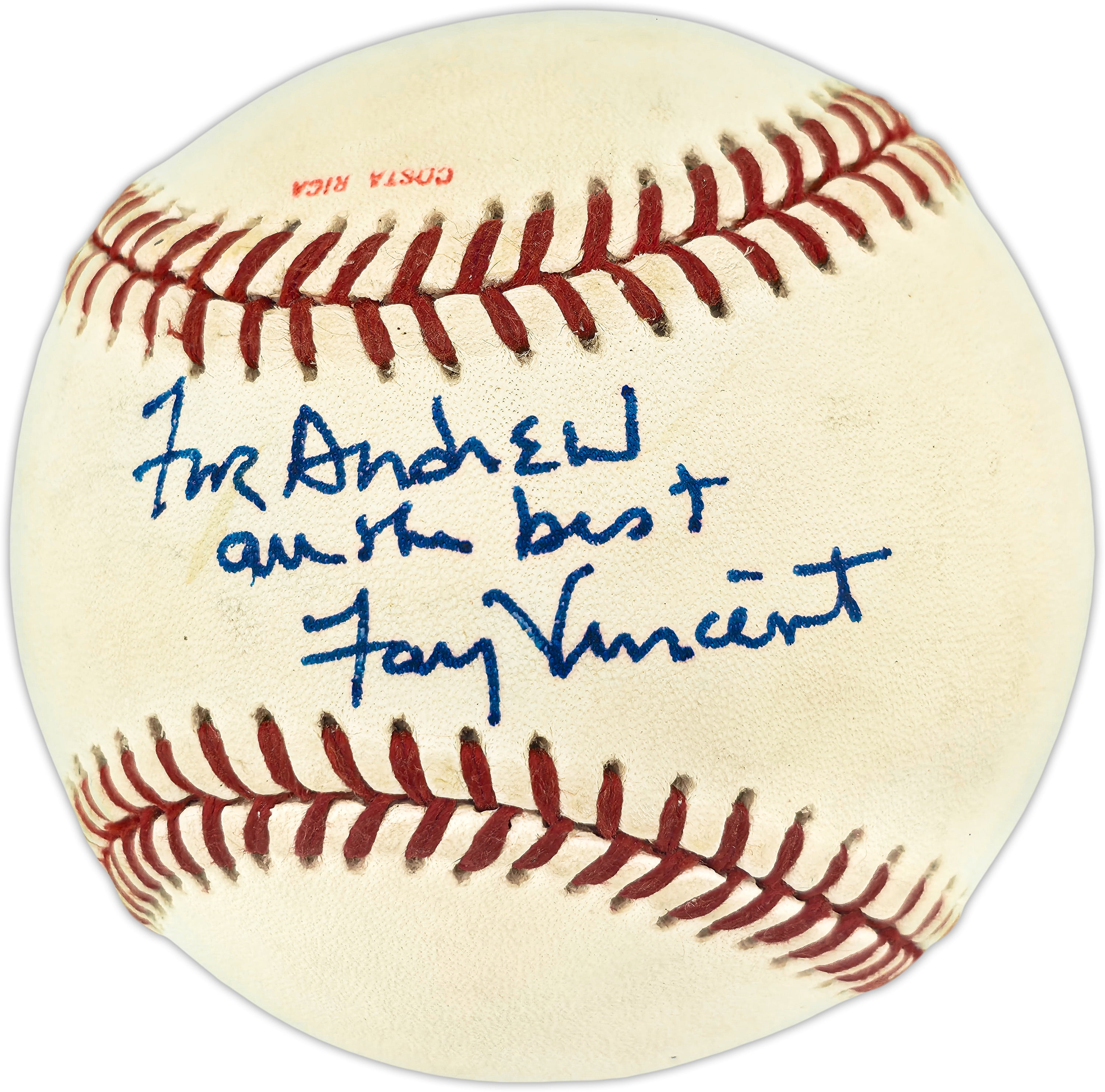 Fay Vincent Autographed Official 1990 World Series Logo Baseball ...