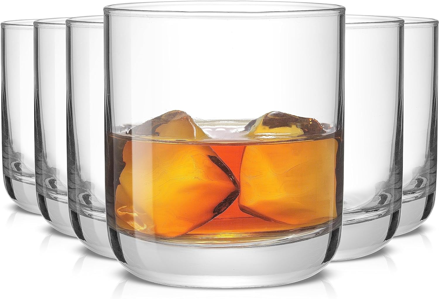 Faye 13oz Highball Glasses, 6pc Tall Glass Sets. Lead-Free Crystal ...
