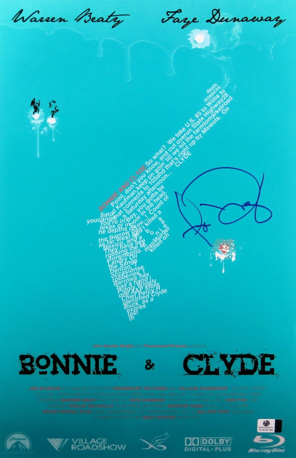 Faye Dunaway Signed Autographed 11X17 Photo Bonnie and Clyde Poster JSA ...