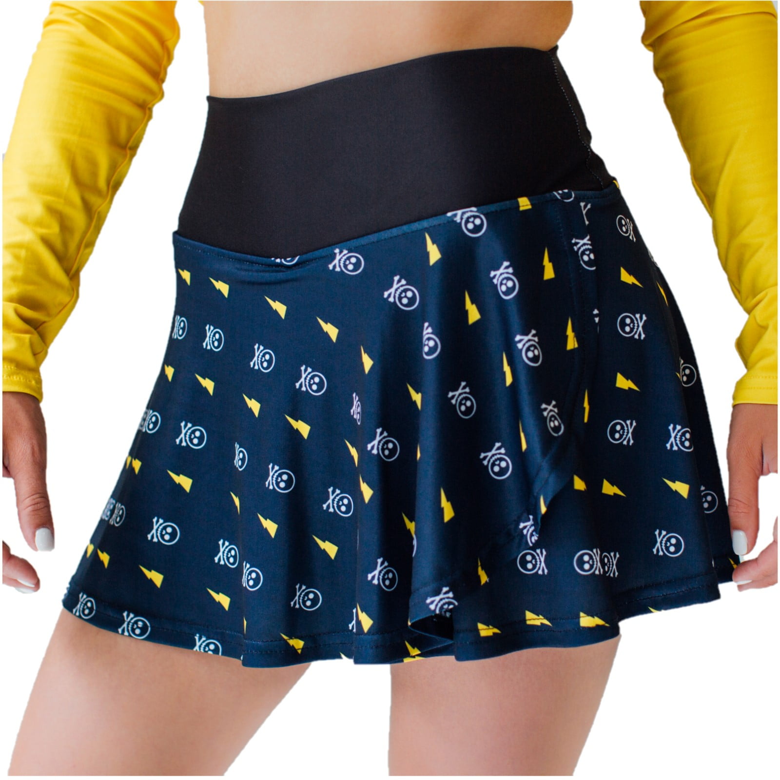 Faye+Florie Holly Tennis Skirt (Lightning Skulls, Large) - Walmart.com