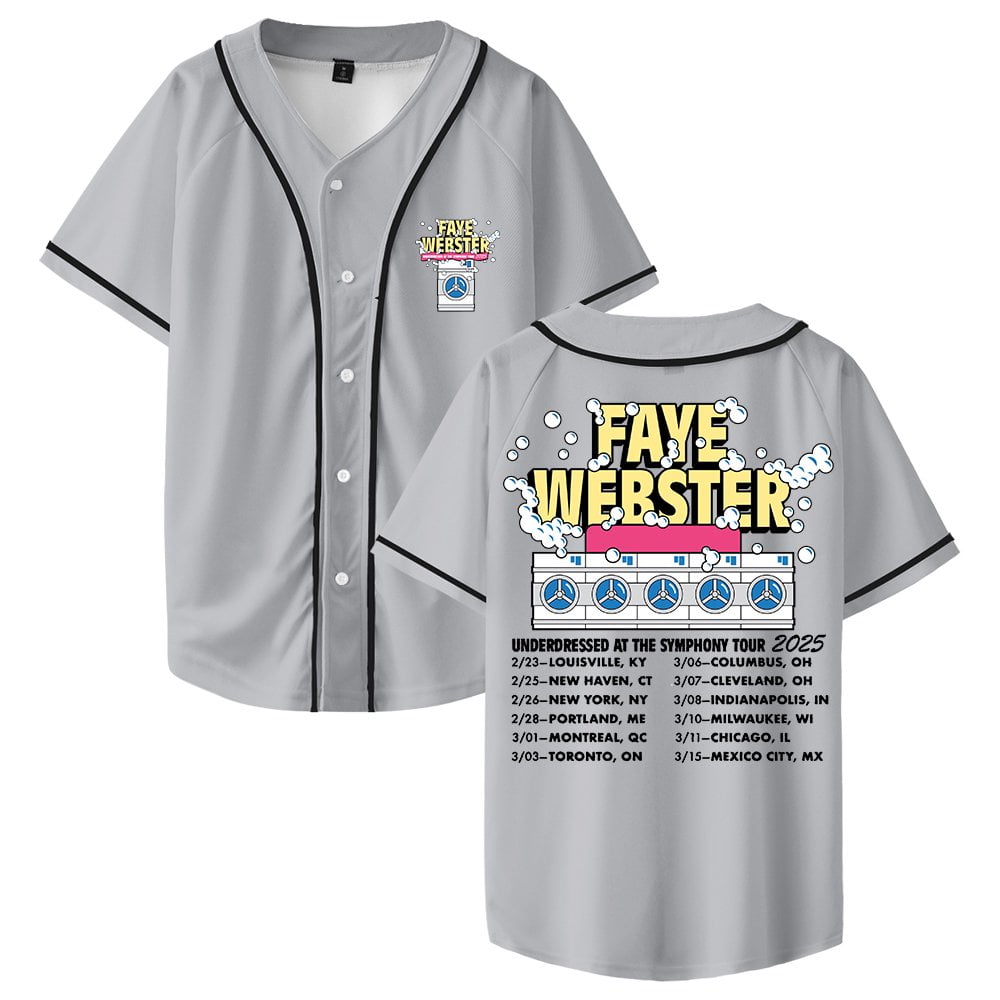Faye Webster Underdressed at The Symphony Tour Baseball Jersey Shirt V ...