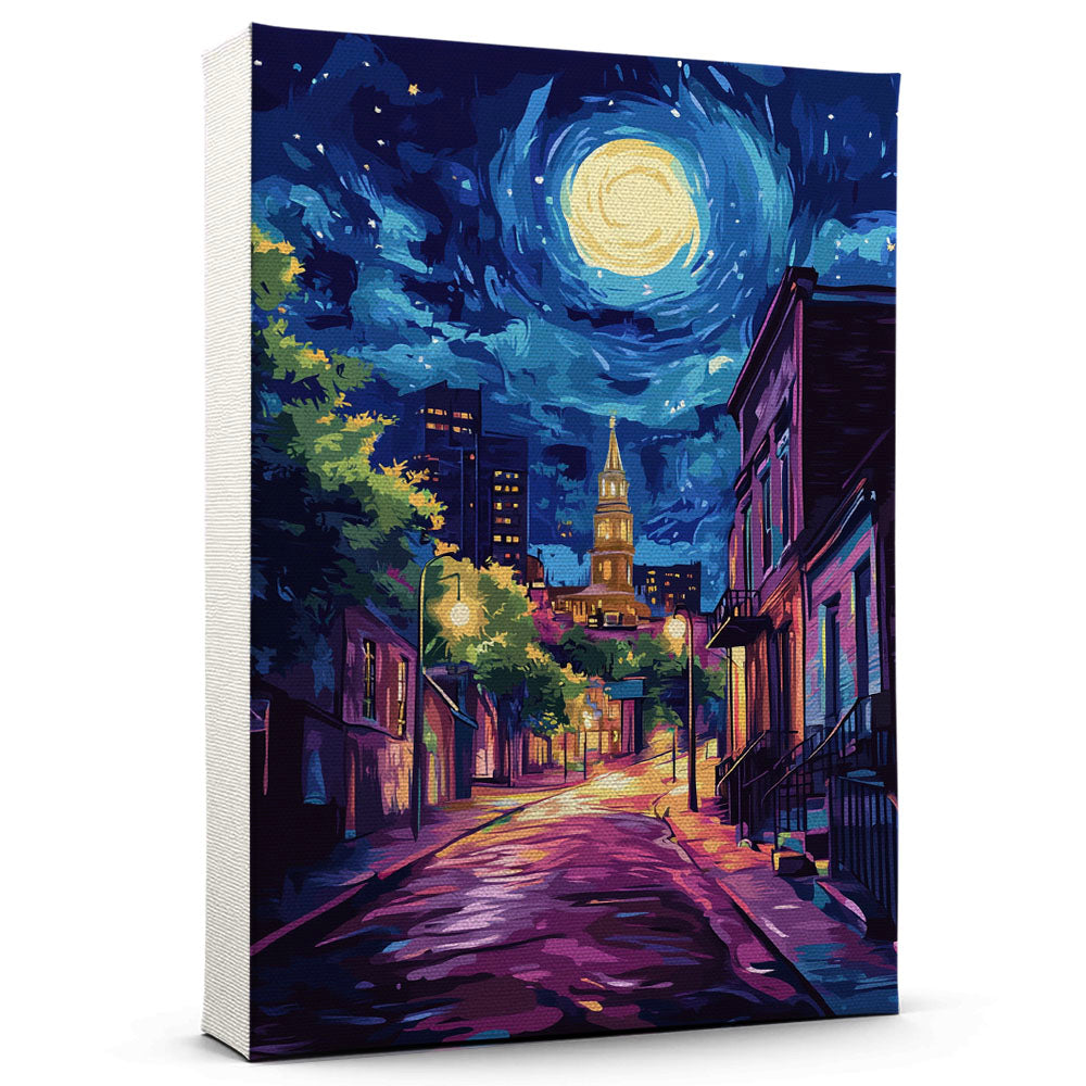Fayetteville Travel Starry Night Canvas Print, Georgia Canvas Wall art ...