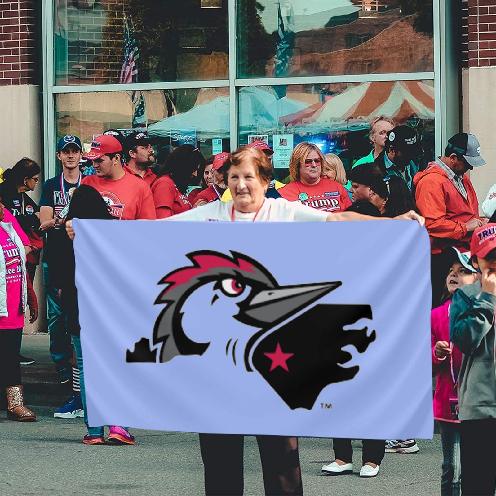 Fayetteville Woodpeckers Flag 3x5 Outdoor ,Sewn Stripes, Stronger Brass ...