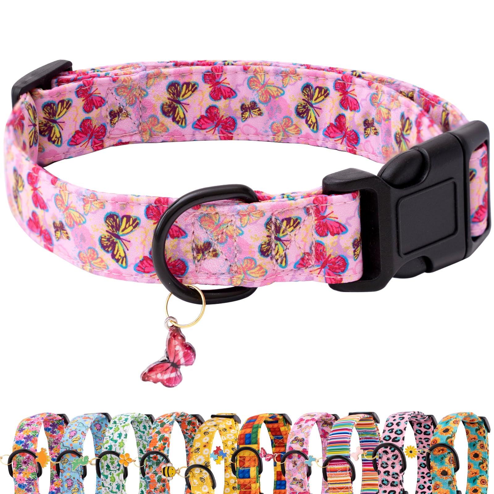 Faygarsle Dog Collar for Small Medium Large Dogs Cute Pink Puppy ...