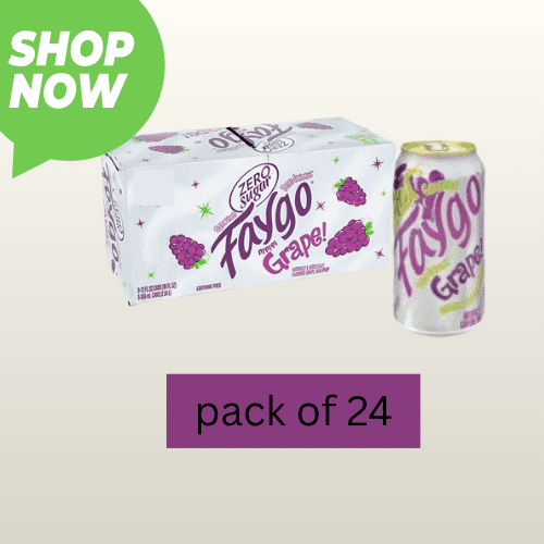 Faygo Grape Flavored Diet Soda, 12 fl oz Cans, 24 Pack – Zero Sugar ...