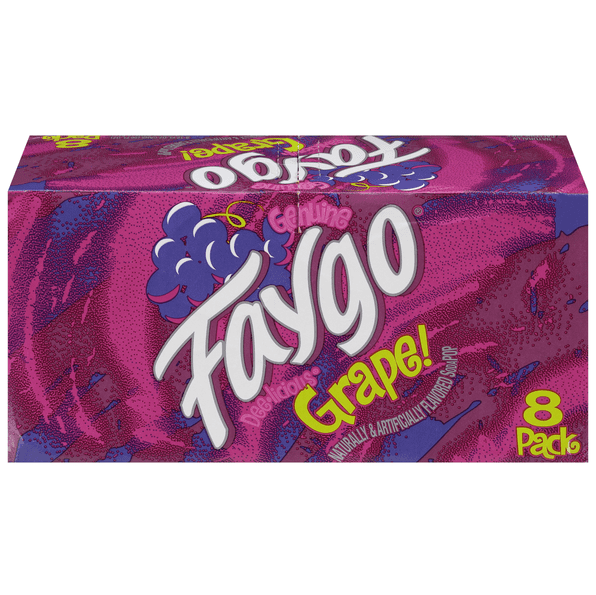 Faygo Grape Soda Pop, 8 Pack Cans, 96 fl oz Total, Bold Fruity Flavor ...