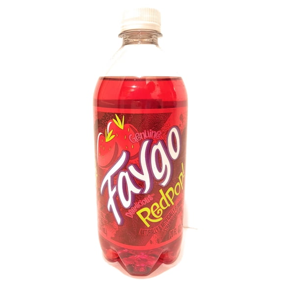 Faygo Redpop Soda, 20-Oz Bottle, Medium Caffeine, Made with Cane Sugar ...
