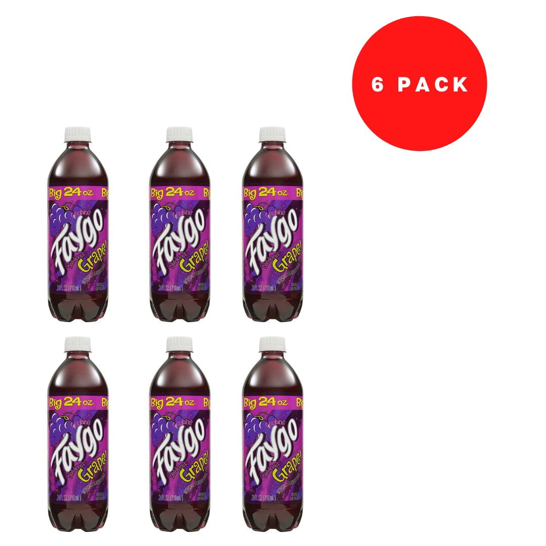 Faygo Soda 24 oz Bottles - Grape 6-pack - Walmart.com