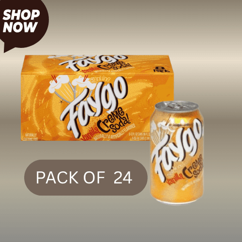 Faygo Vanilla Creme Soda, 12 fl oz Cans, 24 Pack – Smooth & Creamy ...