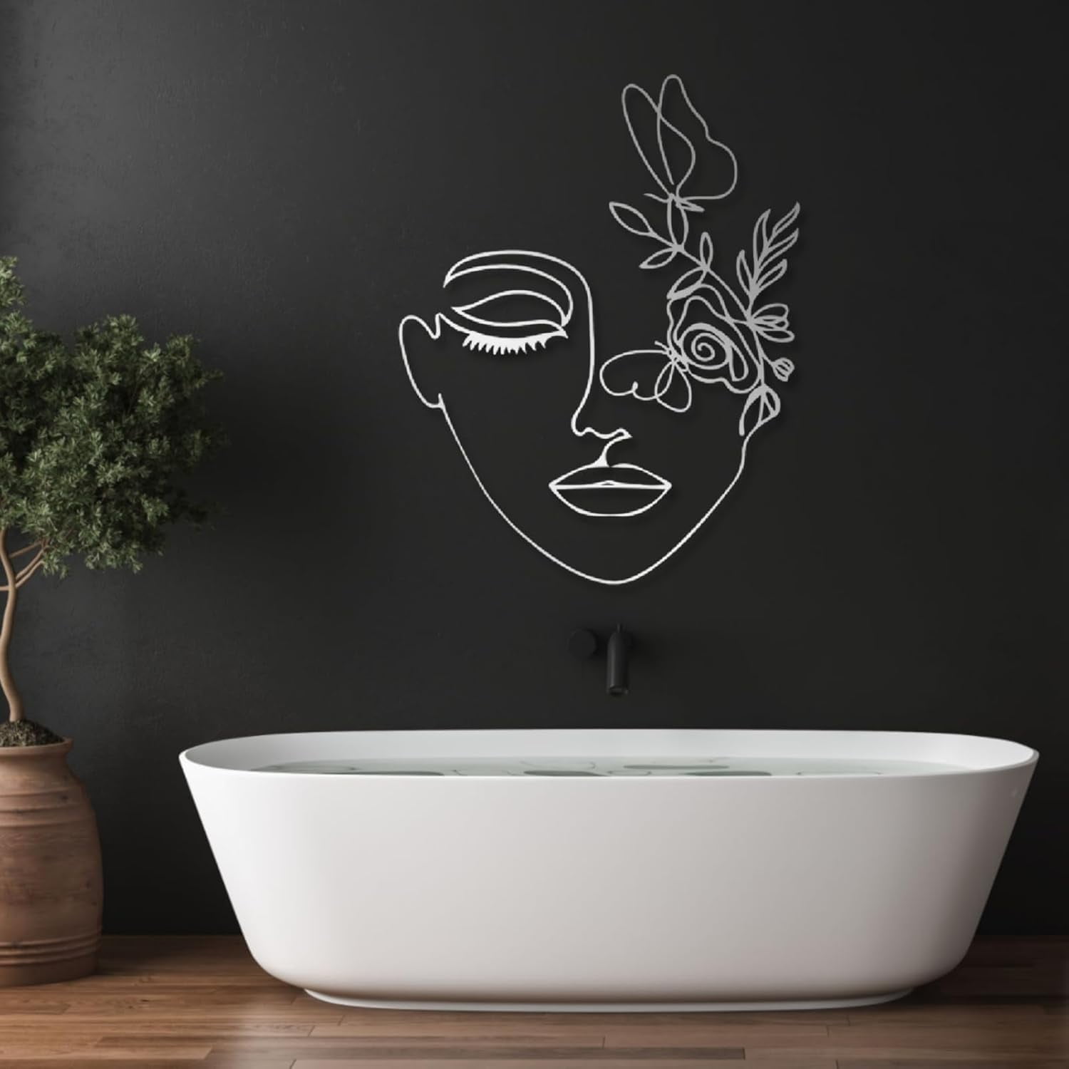 Fayholy Metal Wall Art, Metal Line Art Wall Decor, Metal Line Wall Art ...