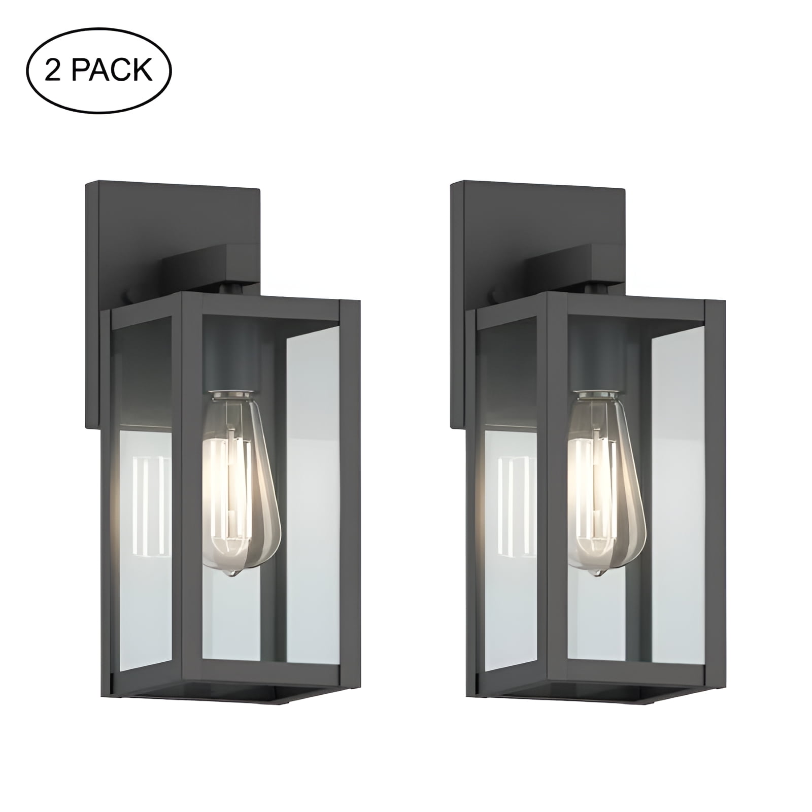 Faymart Lighting Matte Black Outdoor Lighting Wall Mount - Walmart.com