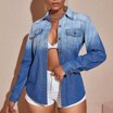 Levmjia Denim Jackets for Women Clearance Plus Size Women Denim Jacket Long Sleeve Slimming ...