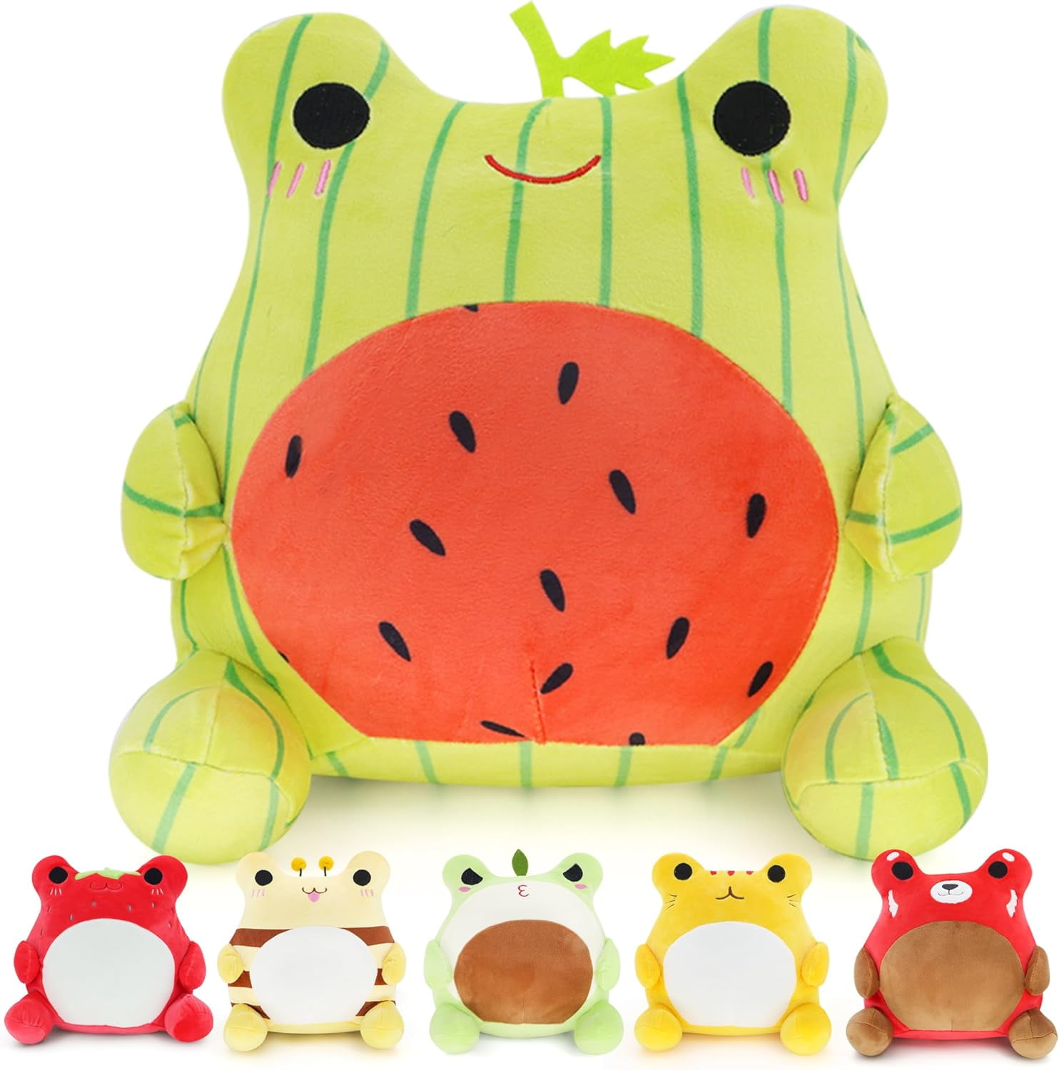 Fayue 10-inch Super Soft Cute Watermelon Frog Kawaii Collectible ...