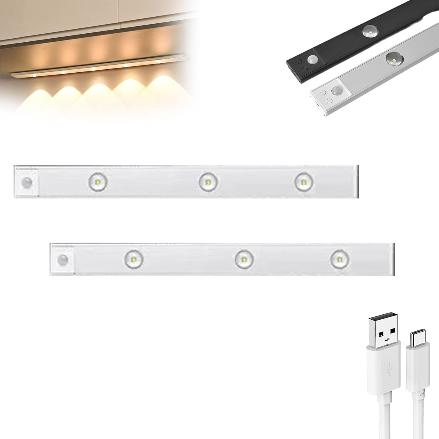 Fazi Gadgets Sensor Lights, Rechargeable Motion Activated Cabinet ...