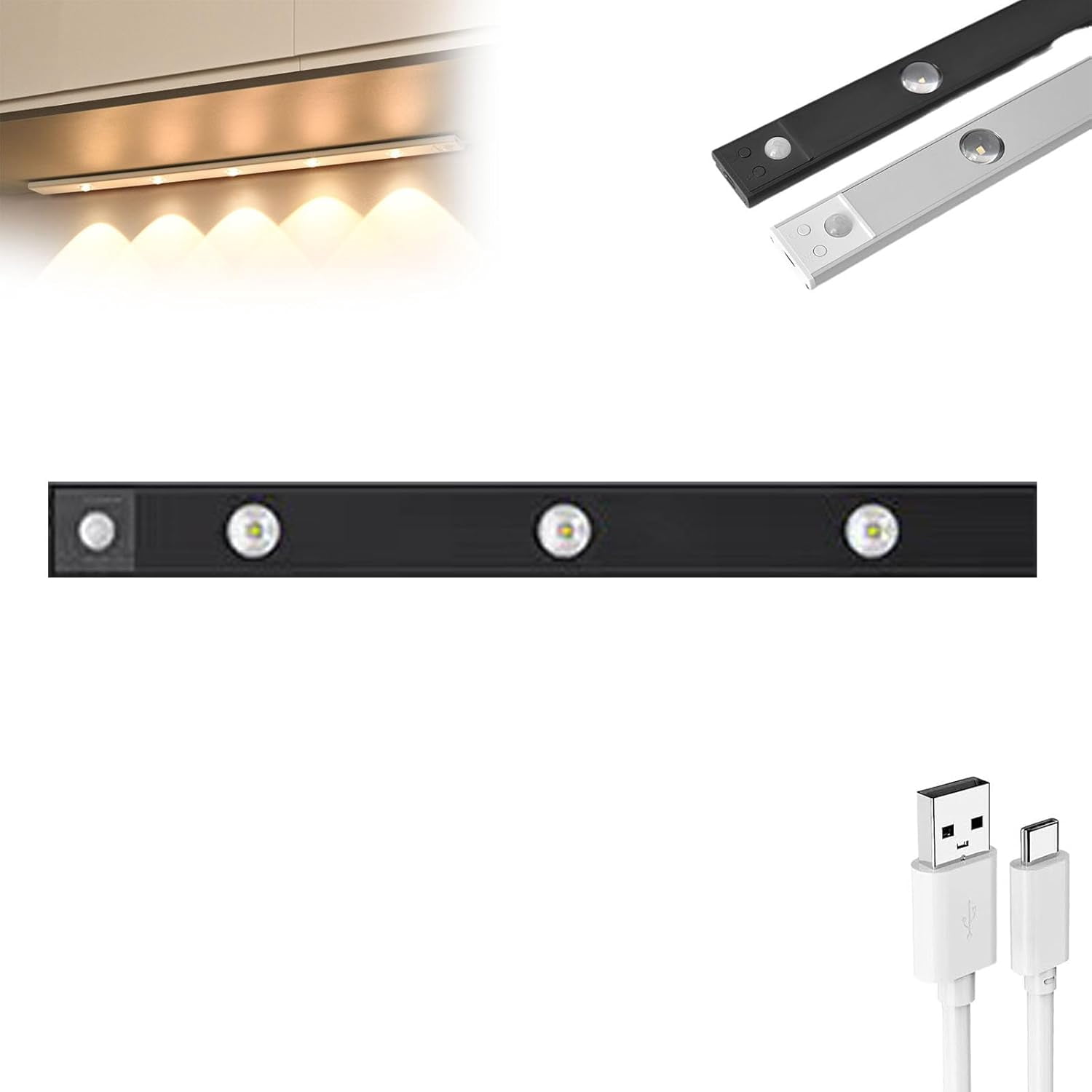 Fazi Gadgets Sensor Lights, Rechargeable Motion Activated Cabinet ...