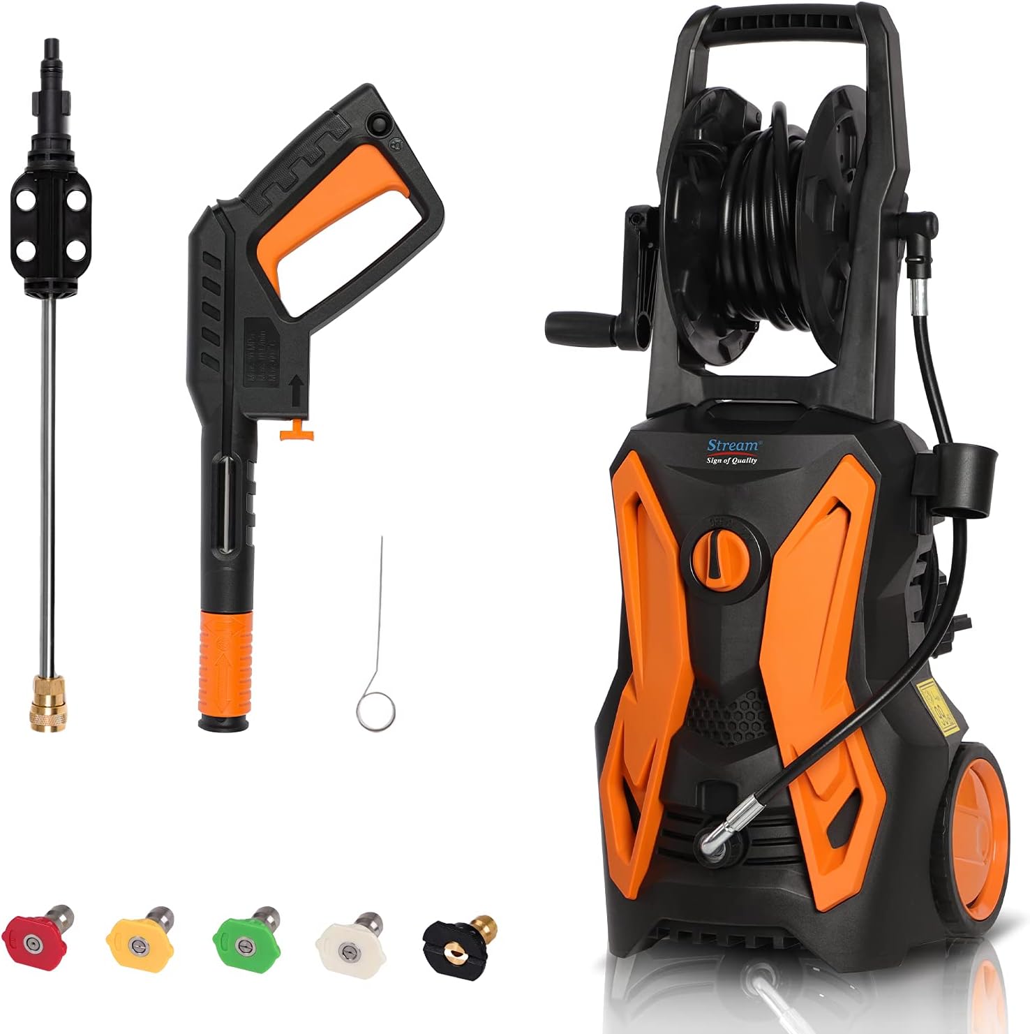 Fazil 3500 PSI Electric Pressure Washer, 2.8 GPM 2000W Power Washer ...