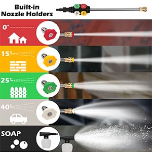 Fazil Electric Pressure Washer, 4000 PSI Power Washers, 2.8 GPM High ...