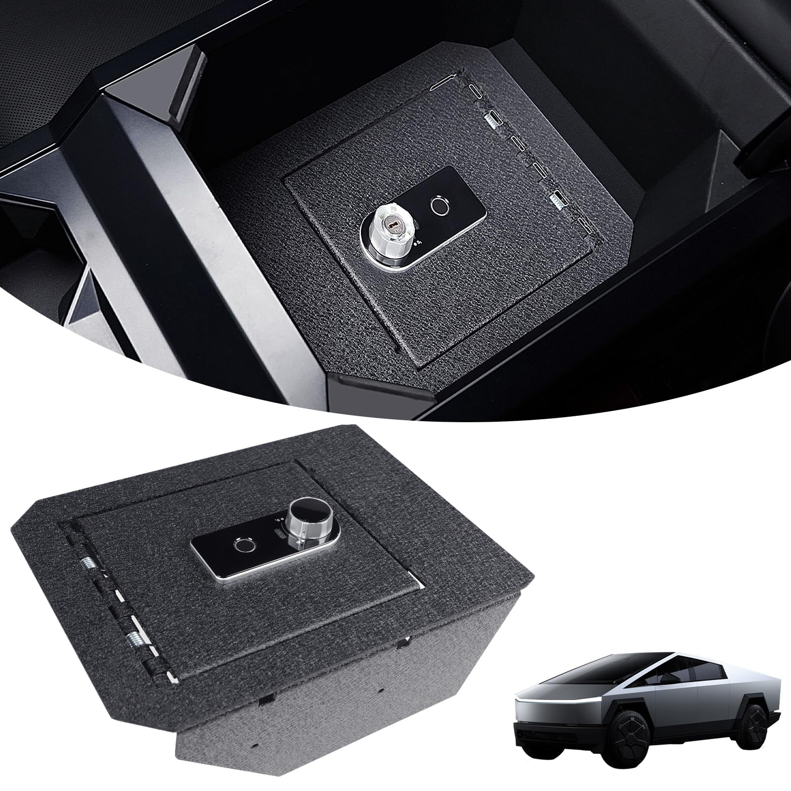 Fazil Fingerprint Center Console Safe Lock NSD3 Box for Telsa ...