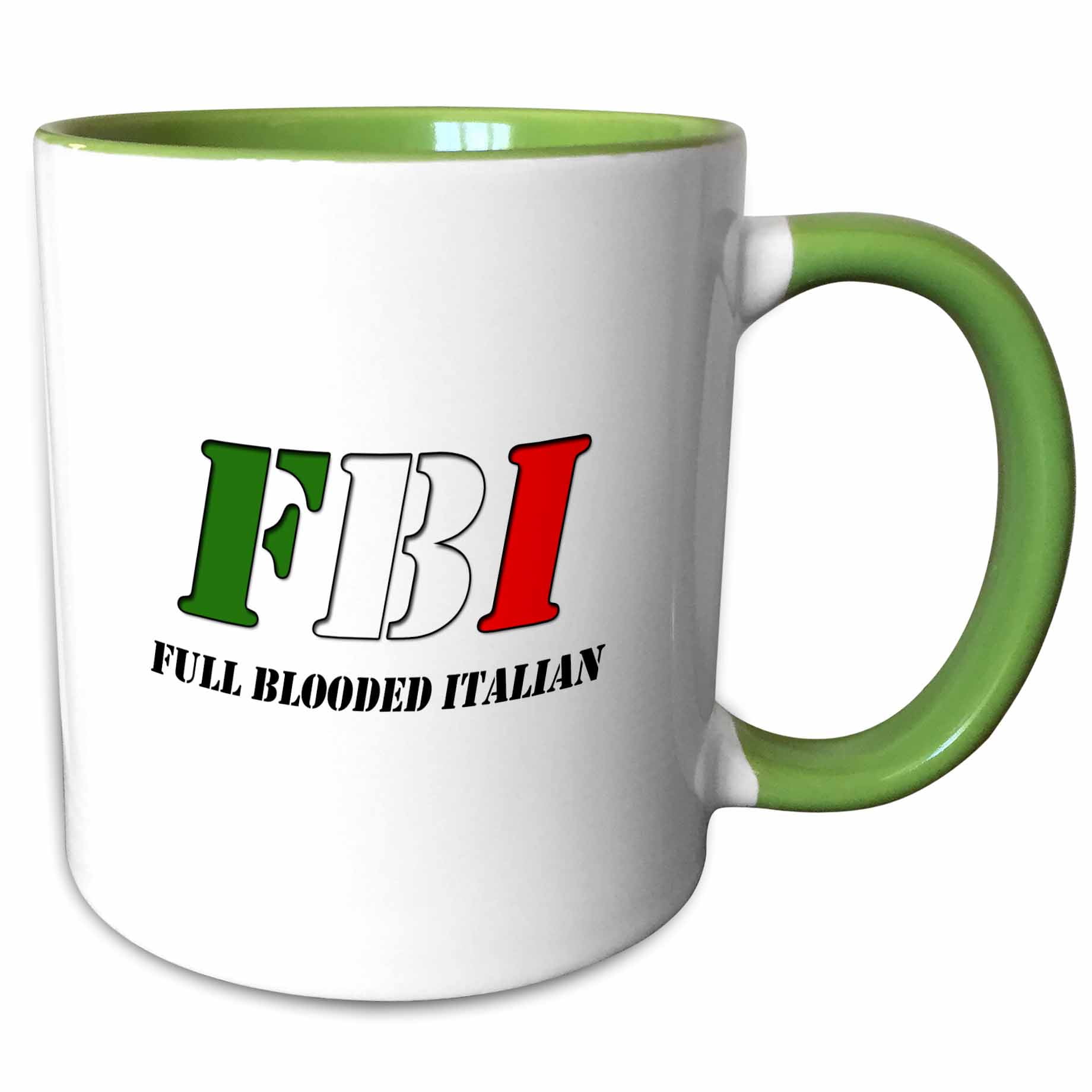 3drose, Fbi Full Blooded Italian, 15oz Two-tone Green Mug - Walmart.com
