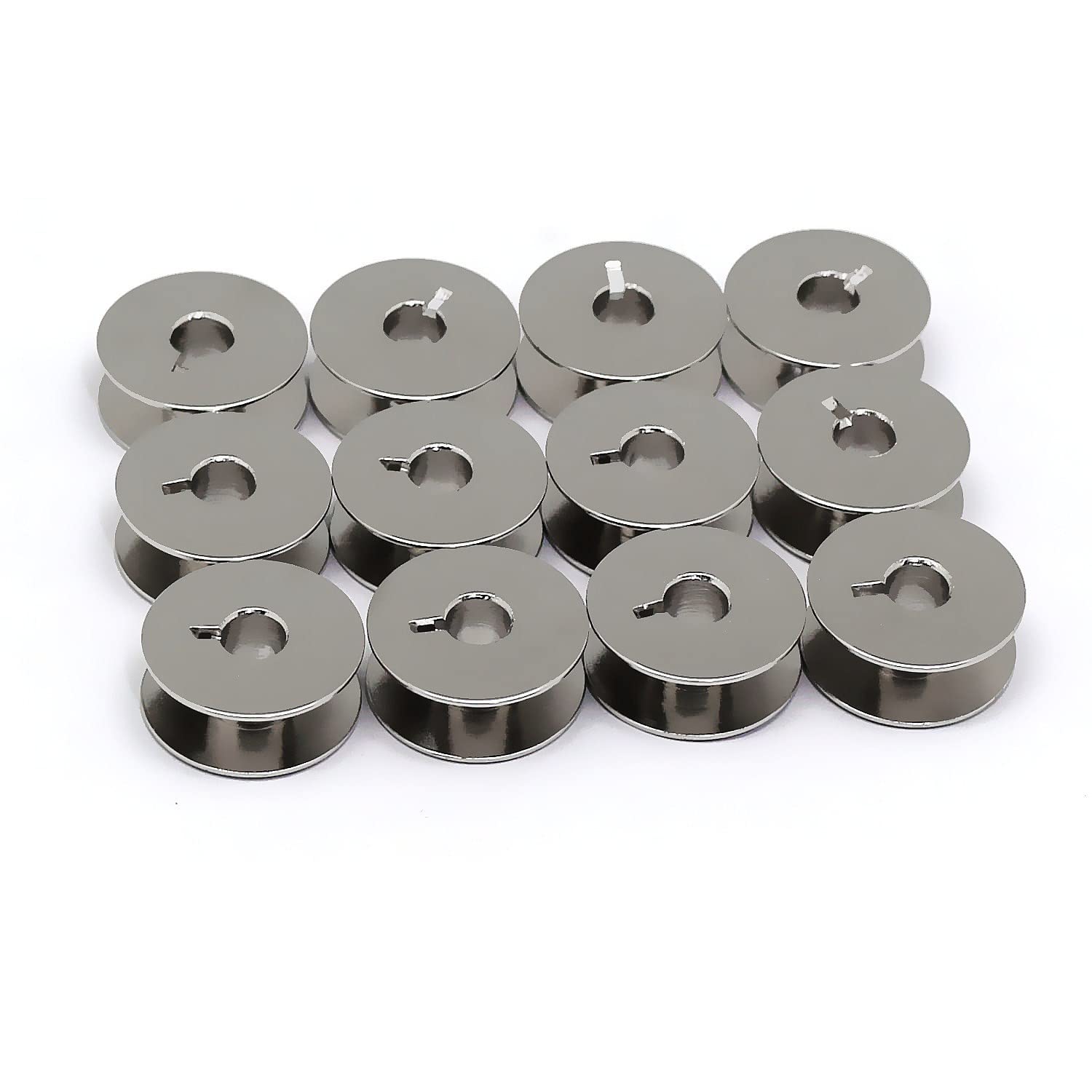 Fbshicung 12Pcs Quilt Machine Metal Bobbins #55623S for Janome 1600P ...