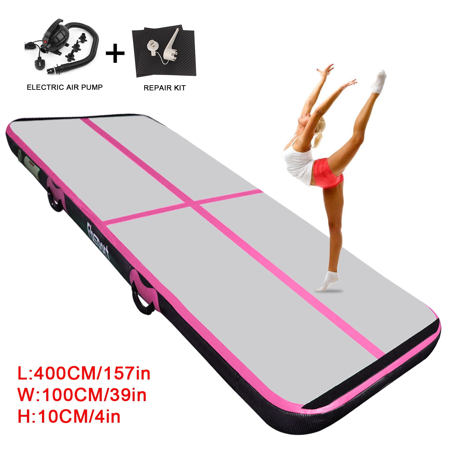 Fbsport 4m*1m*0.1m Air Track Brushed Tumbling mat Inflatable Gymnastics ...