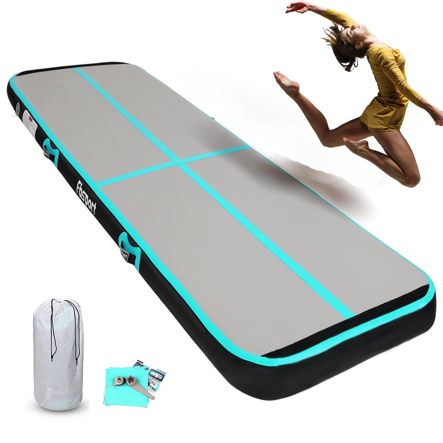 Fbsport Air Track 10ft 13ft 16ft 20ft Inflatable Gymnastic Mat Exercise ...