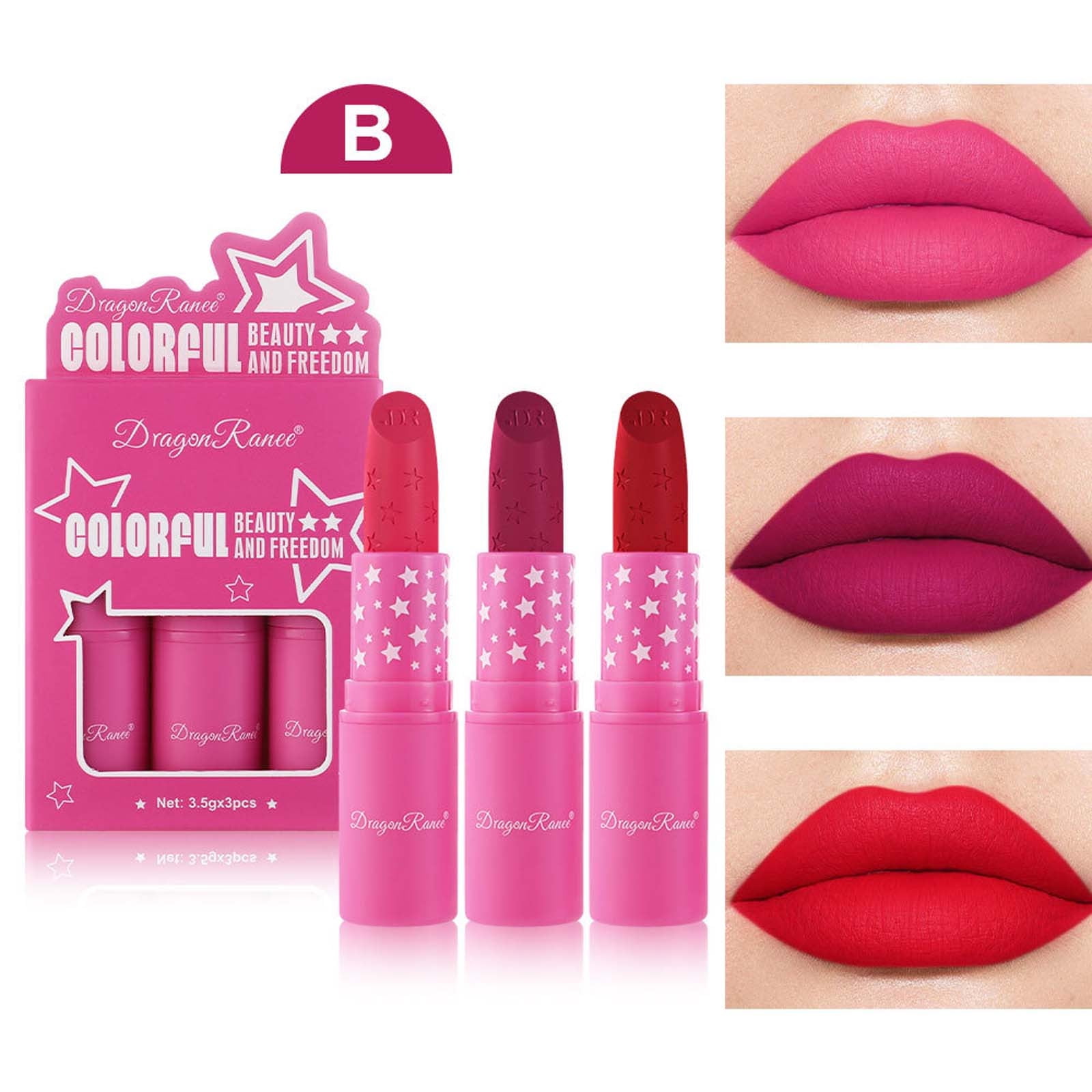 FcBaudy Red Lipstick Fruit Flavored Lip Gloss Oil Moisturizes And ...
