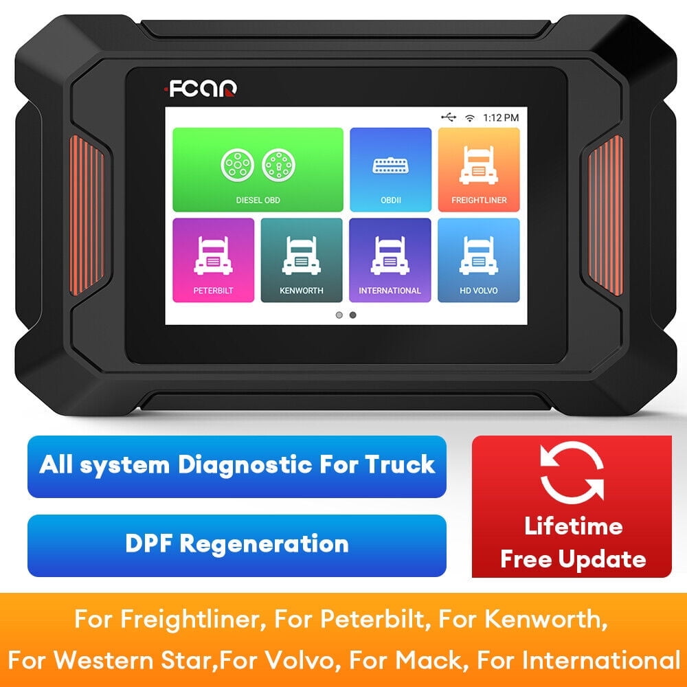 Fcar F801 Diesel Heavy Duty Truck OBD2 Scanner, ABS Scan, Engine Check ...