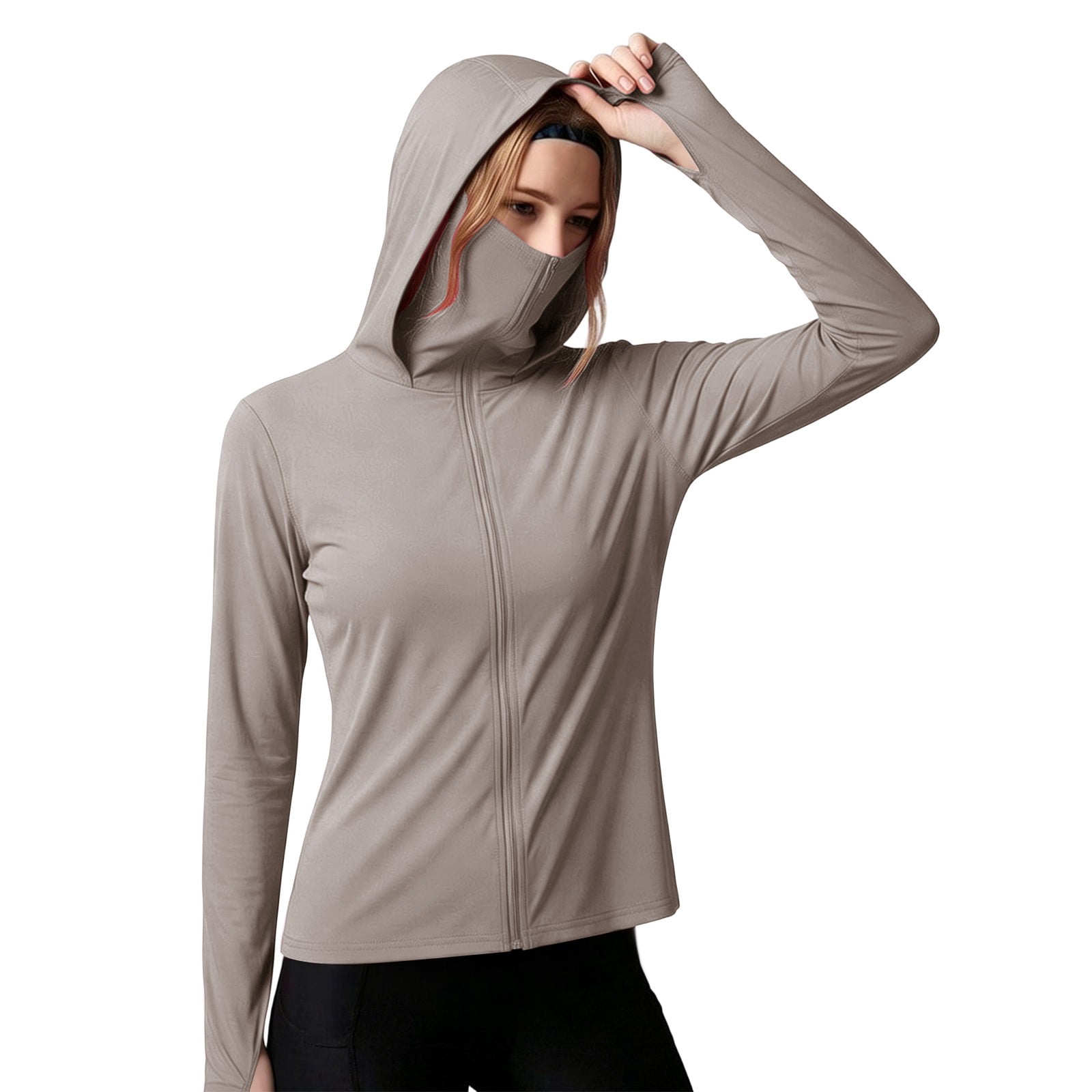 FchengtaiS Womens UPF 50+ UV Sun Protection Hoodie Jacket Running ...