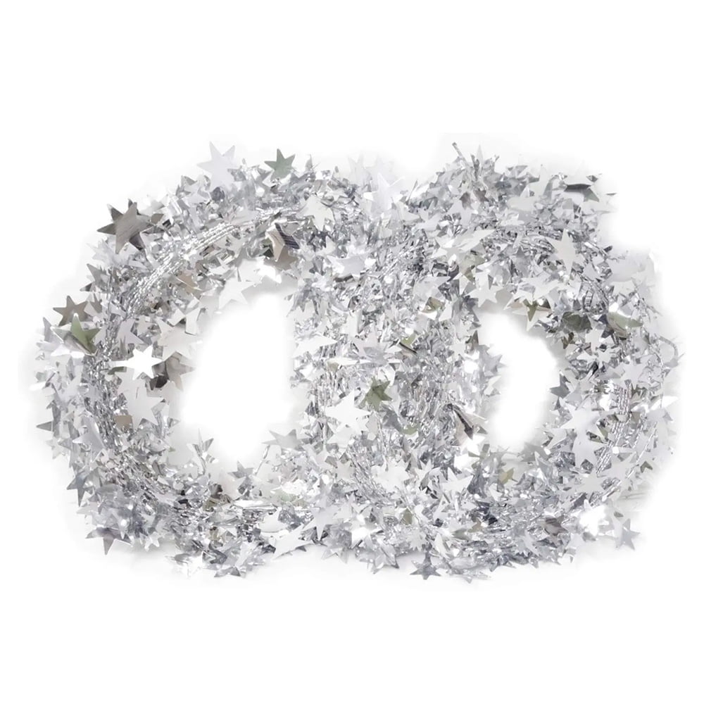 Fczihg Sparkly StarTinsel Garland for Xmas Tree, 2 Count - Walmart.com