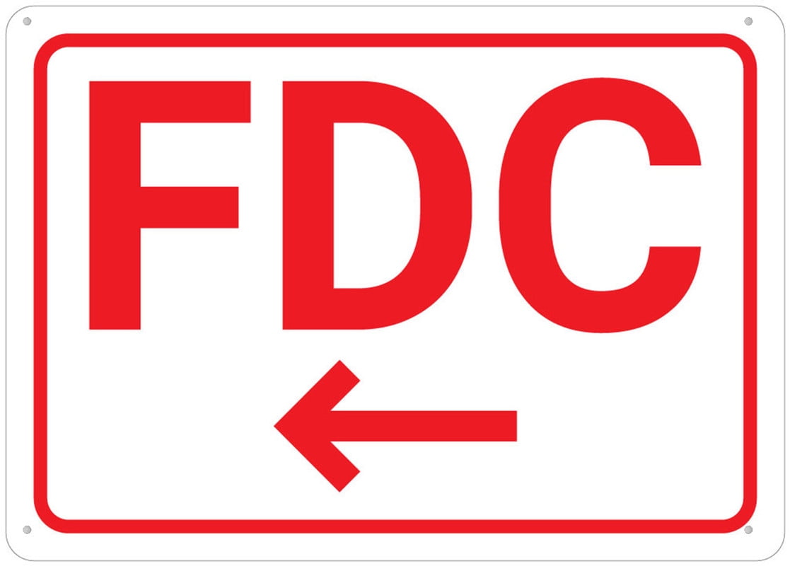 Fdc Arrow Left White Background Sign Metal 12X8 Inch Rust Free Aluminum ...