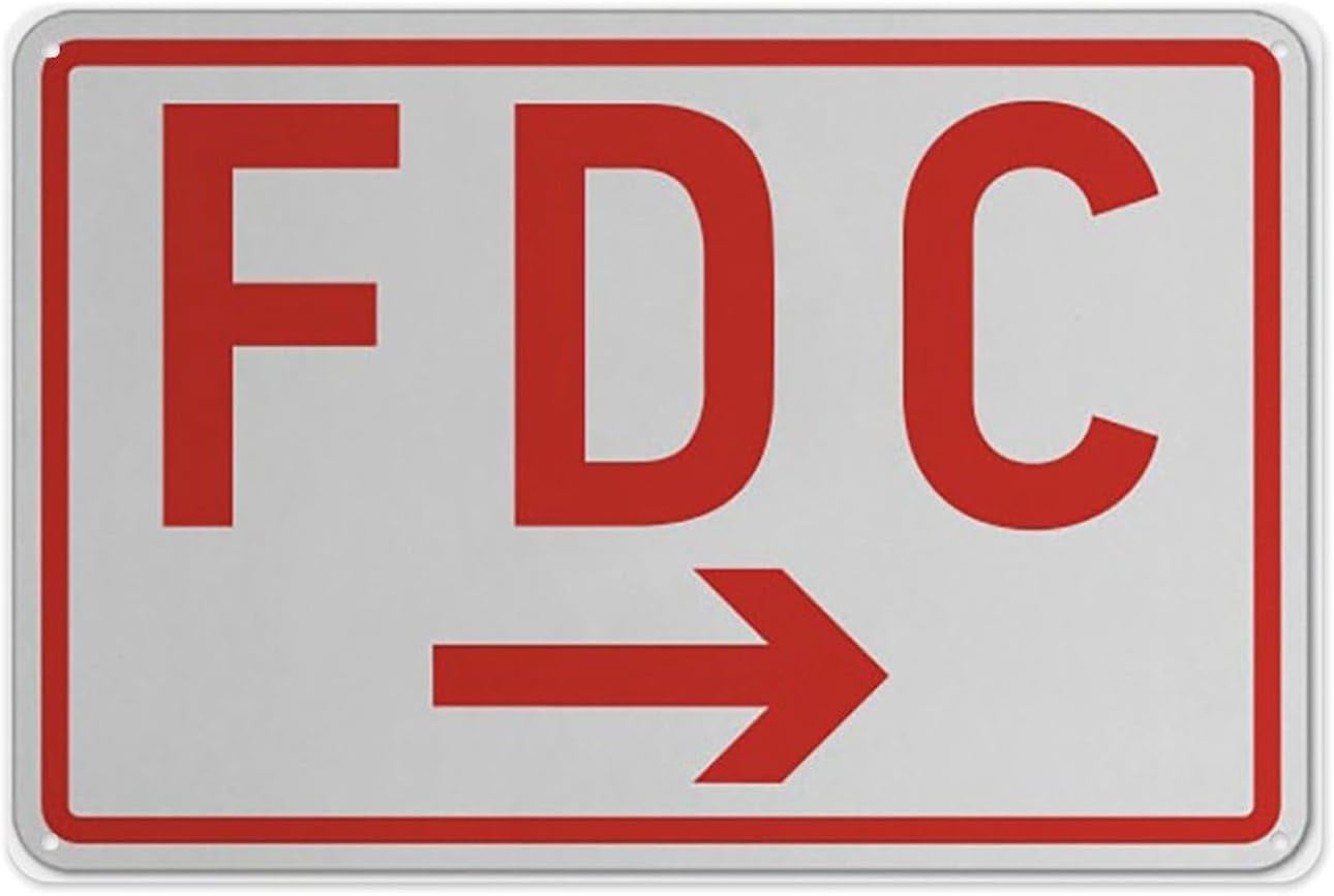 Fdc (Right Arrow) Sign 8"x12" - Aluminum Tin Warning for Home Outdoor ...