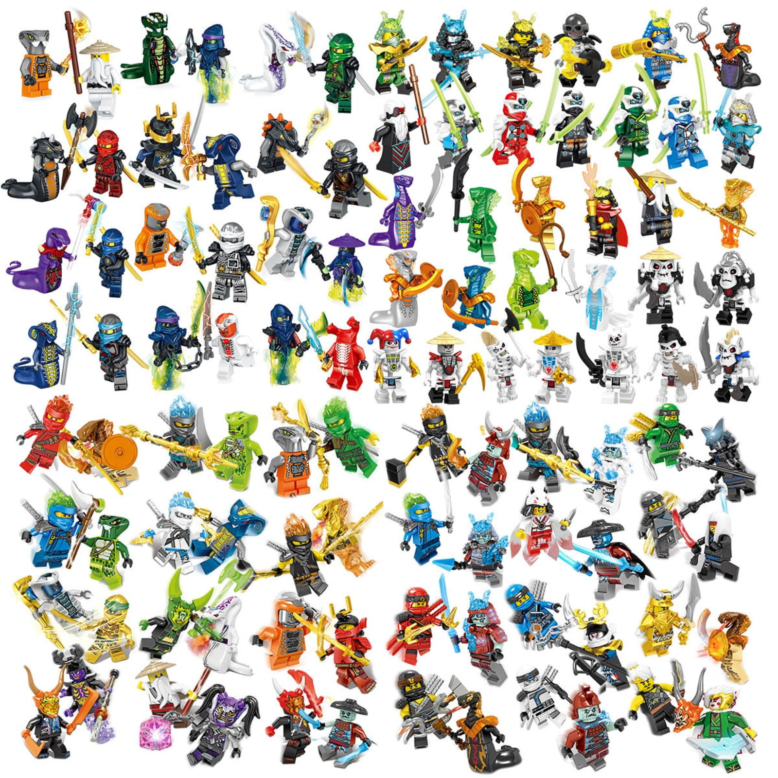 Fddxhl 104PCS/Set Ninja Minifigures Building Block, Ninja Action ...