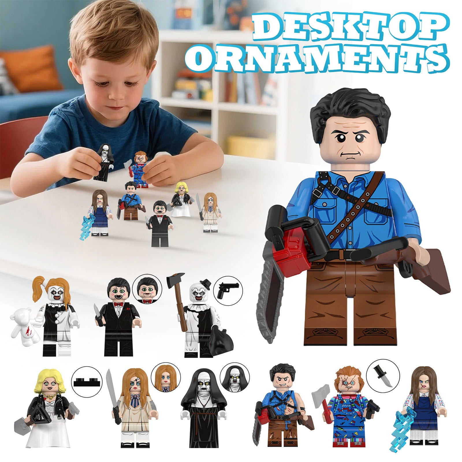 Fddxhl 10PCS/Set Horror Building Block, Halloween Movie Horror ...