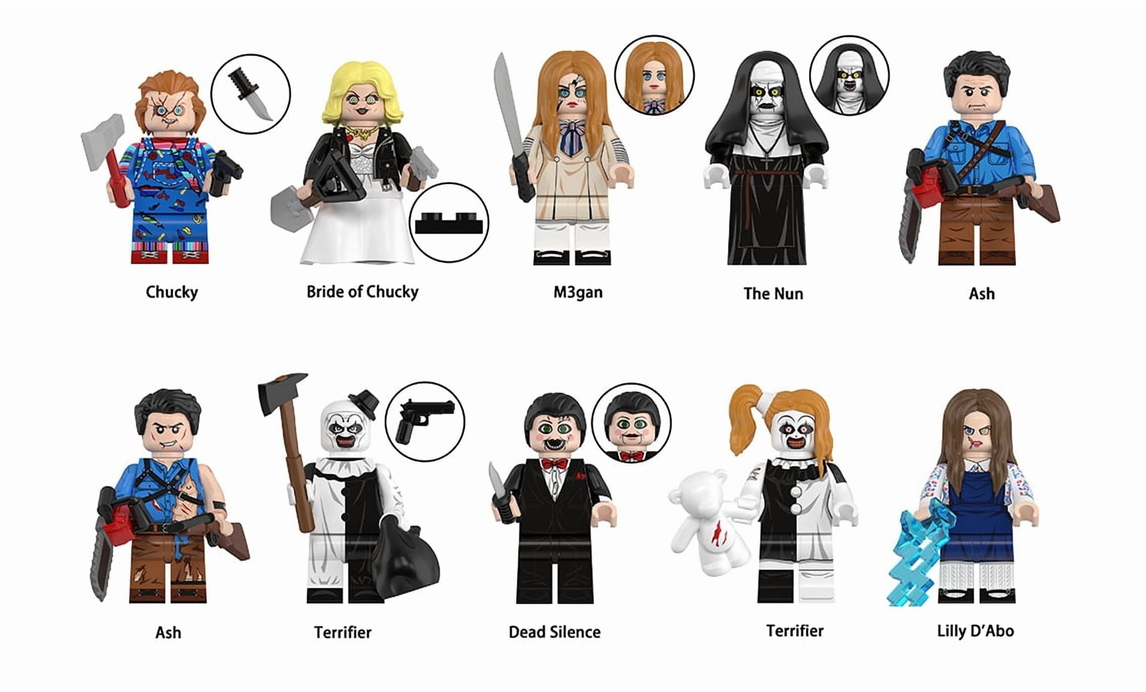 Fddxhl 10Pcs Horror Building Block Sets, Horror Action Figures Building ...