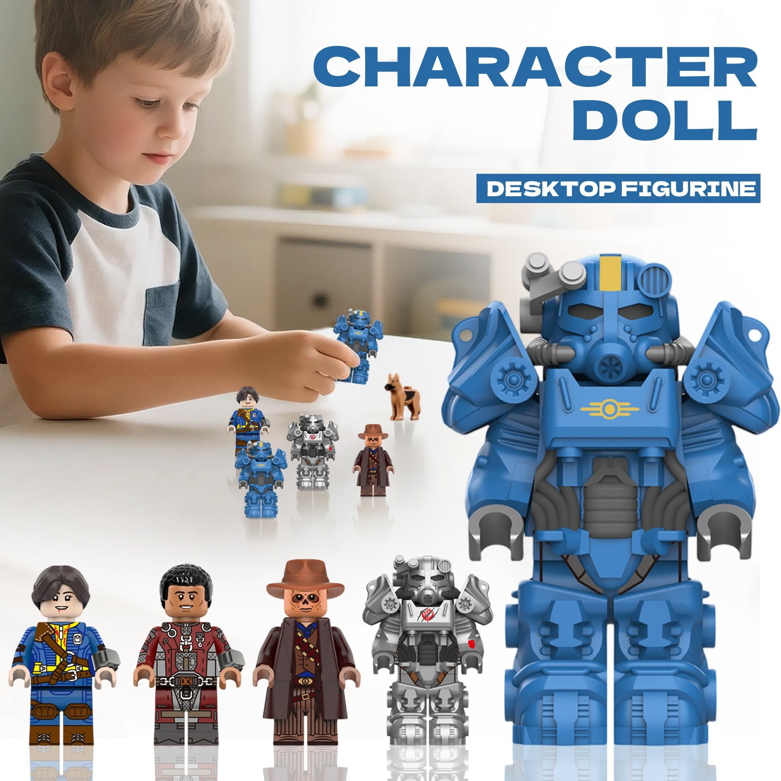 Fddxhl 5PCS Fallout Minifigures Building Blocks Toys Set, 2" Fallout ...