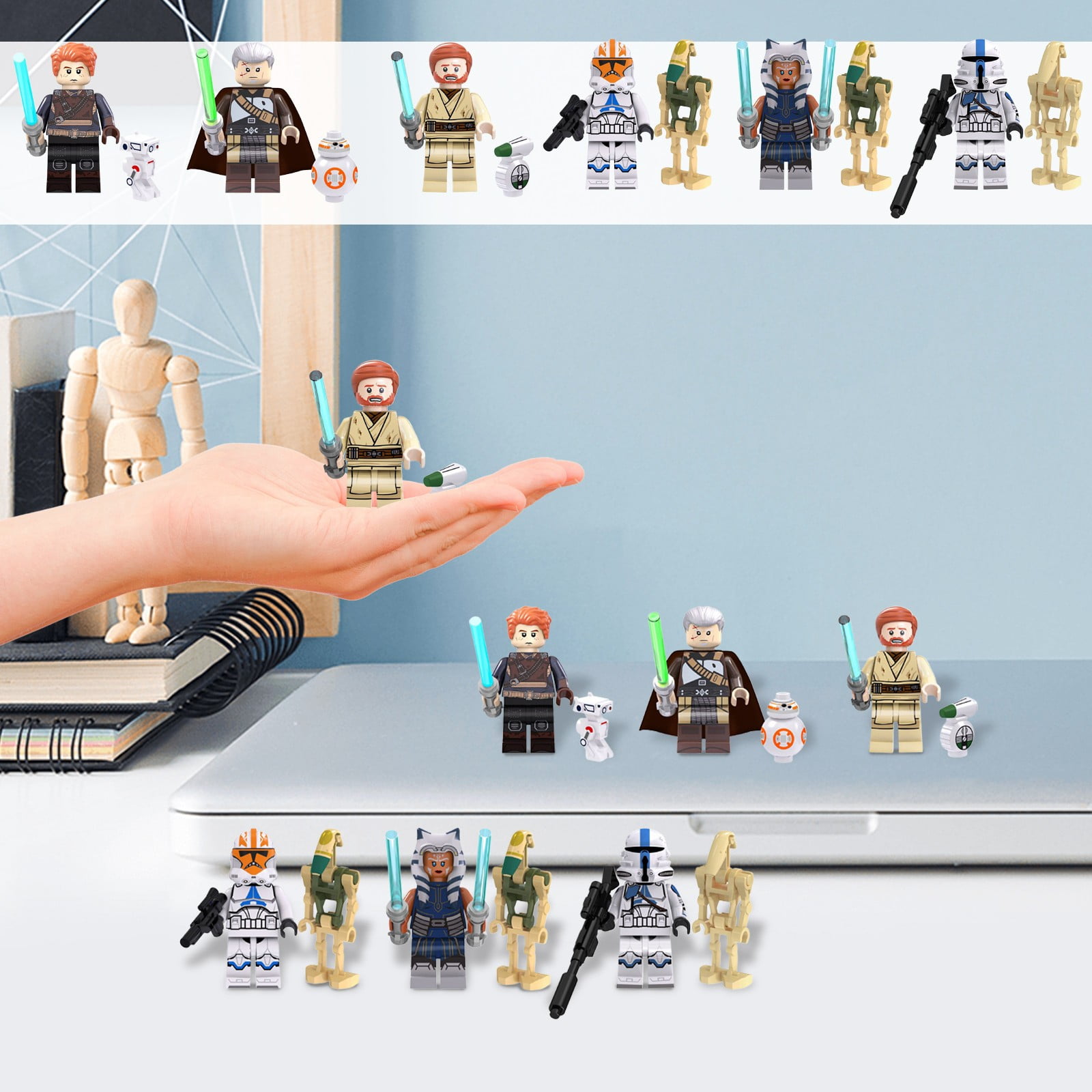 Fddxhl 6PCS/Set Star-Wars Minifigures Building Blocks Toys, Earl ...