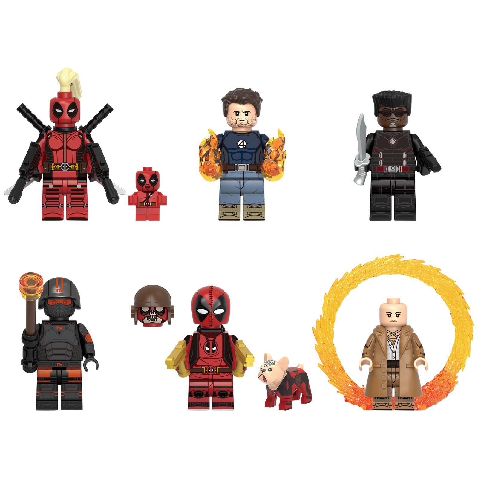Yanxiao 6PCS/Set Superhero Minifigures Building Blocks Toys, Cartoon ...