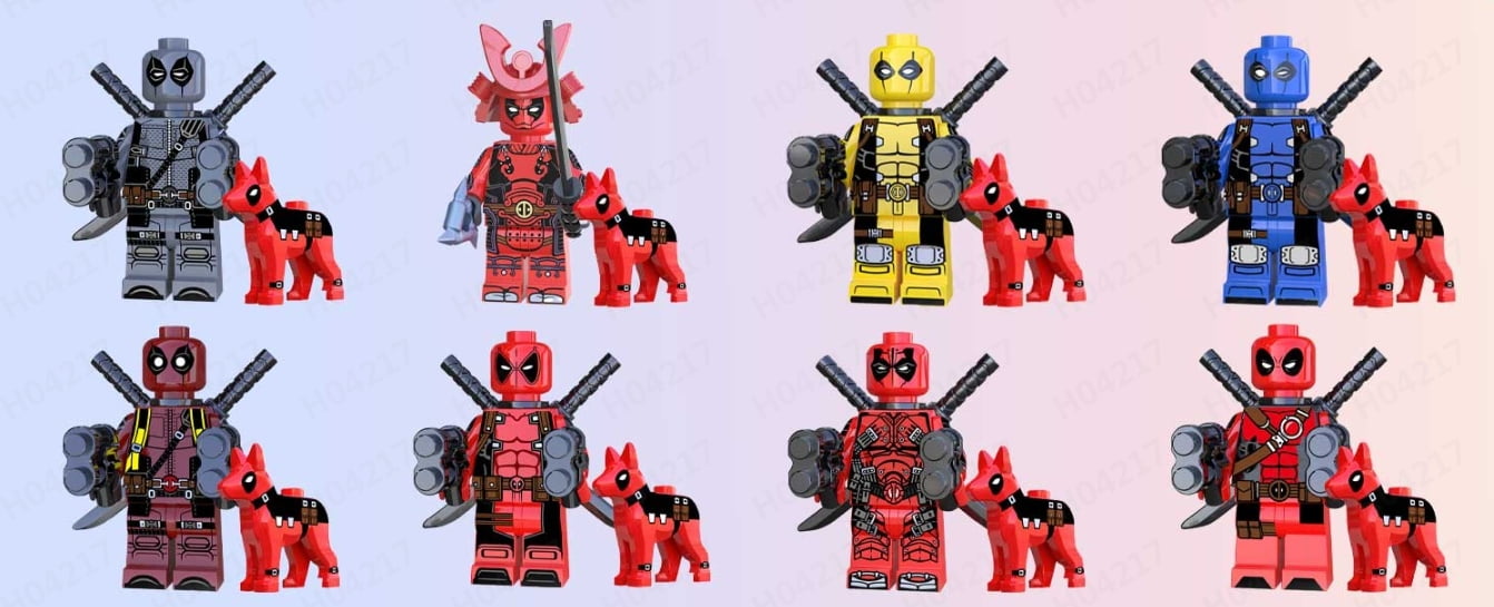 Fddxhl 8PCS/Set Deadpool Minifigures Building Blocks, Deadpool Action ...