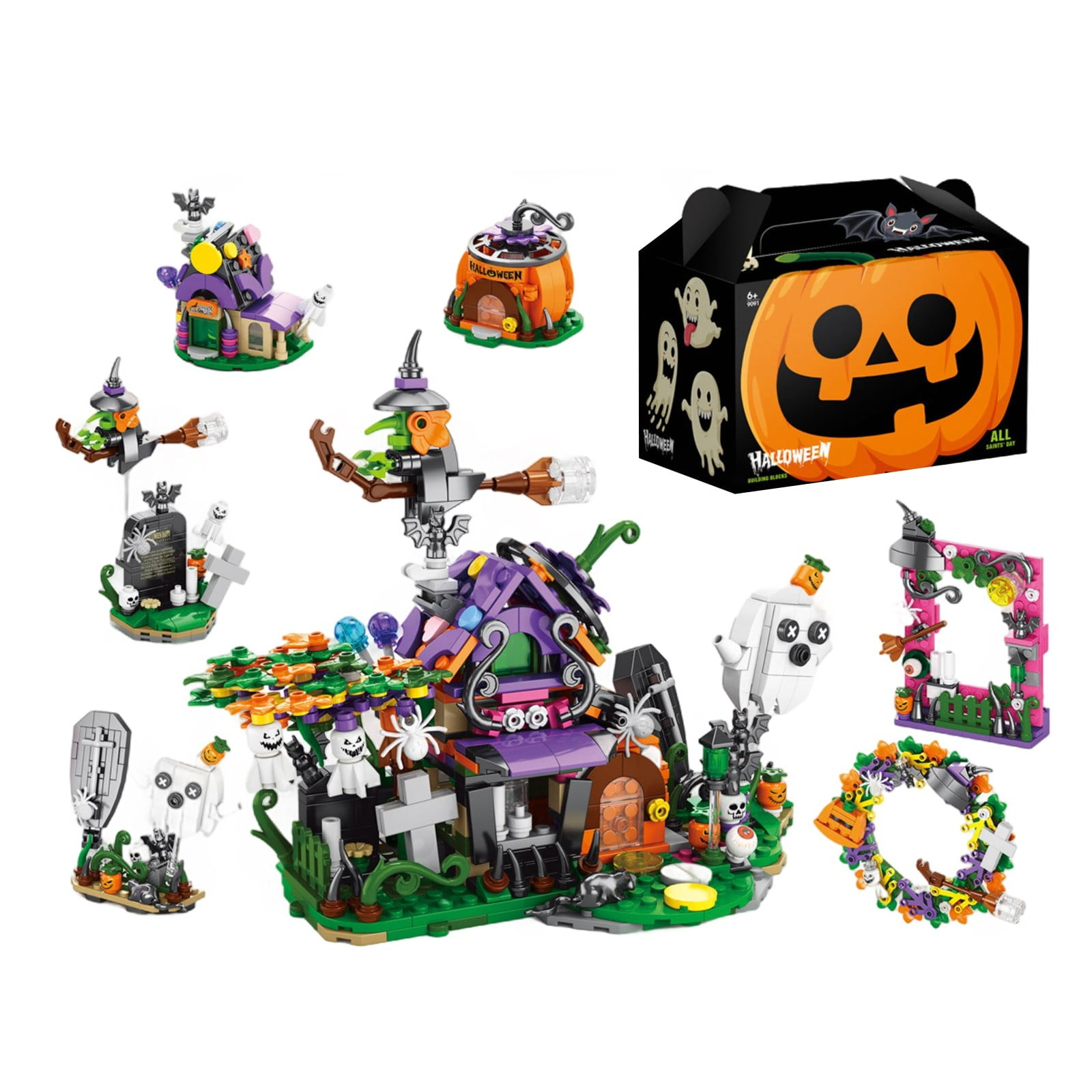 Fddxhl Halloween & The Nightmare Before Christmas Building Blocks Set ...