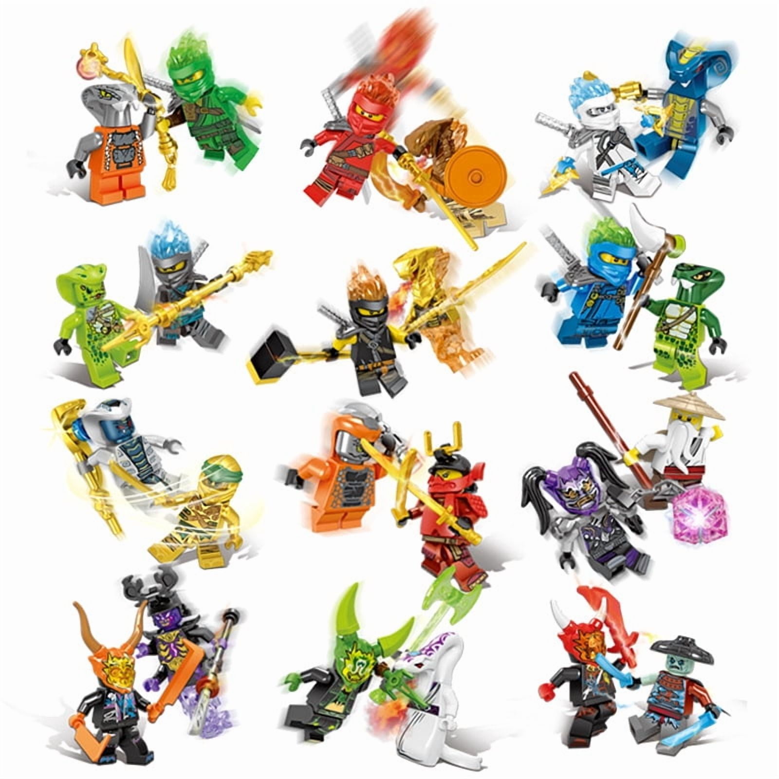 Fddxhl Ninjago Ninja Minifigures Playset, 24PCS Ninjago Action Figures ...