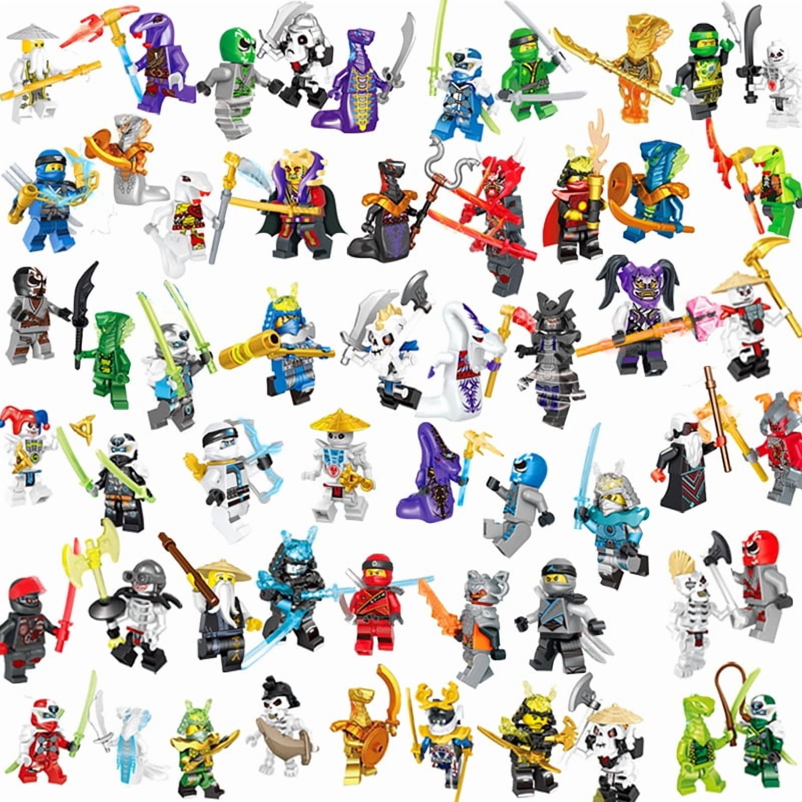 Fddxhl Ninjago Ninja Minifigures Playset, 56PCS Ninjago Action Figures ...