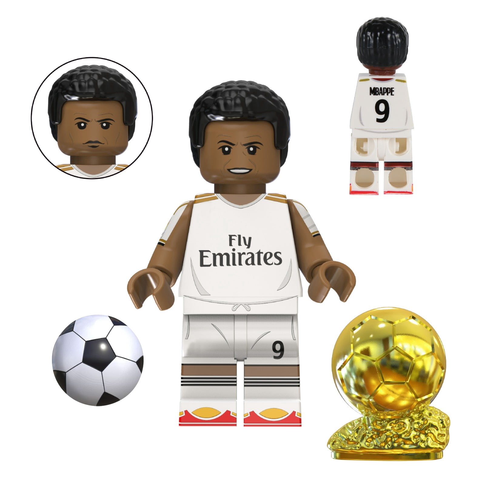 Fddxhl Soccer Minifigures Building Block Set - Iconic Football Stars ...