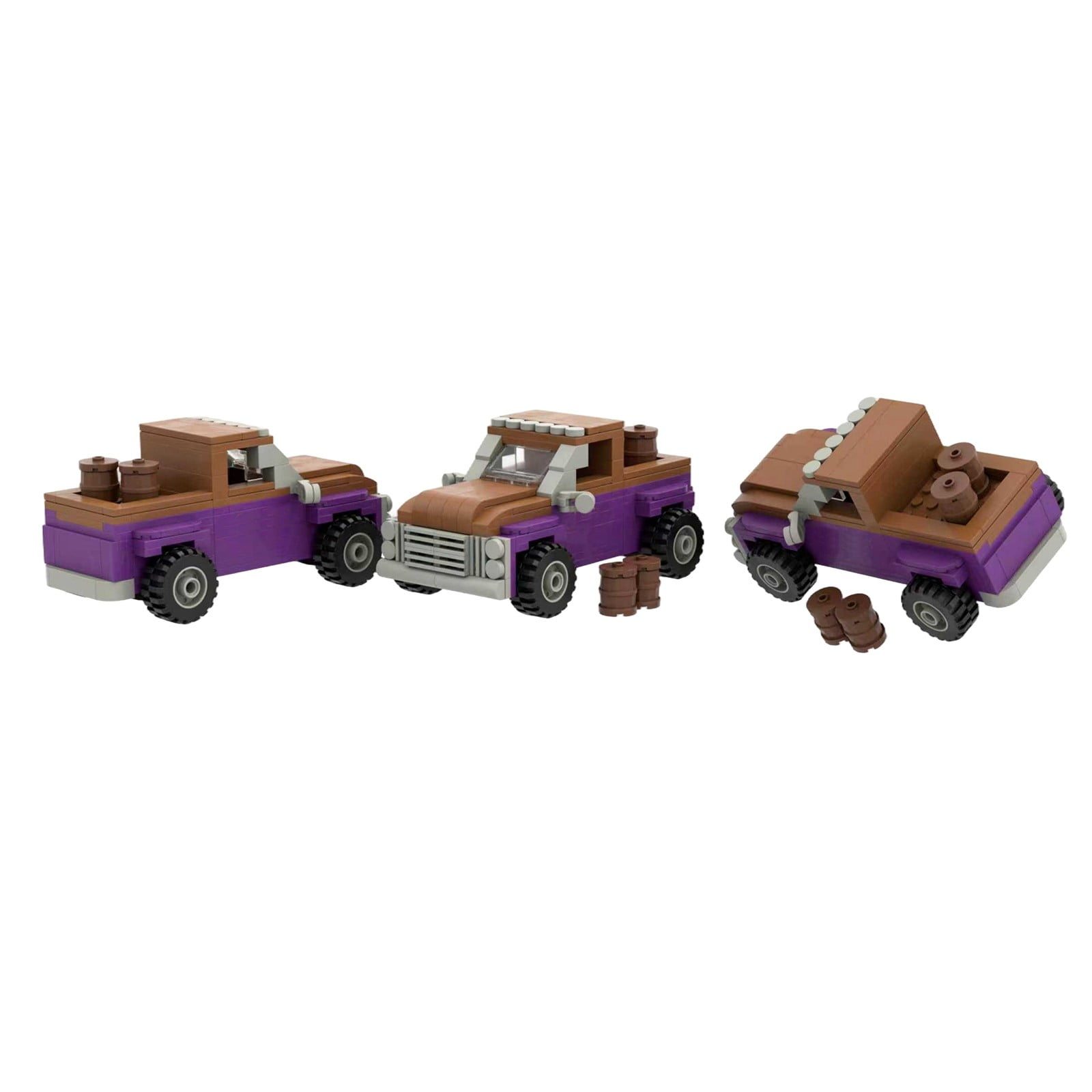 Fddxhl Toy Car Building Block Set - 3 Mini Pickup Truck Models with ...