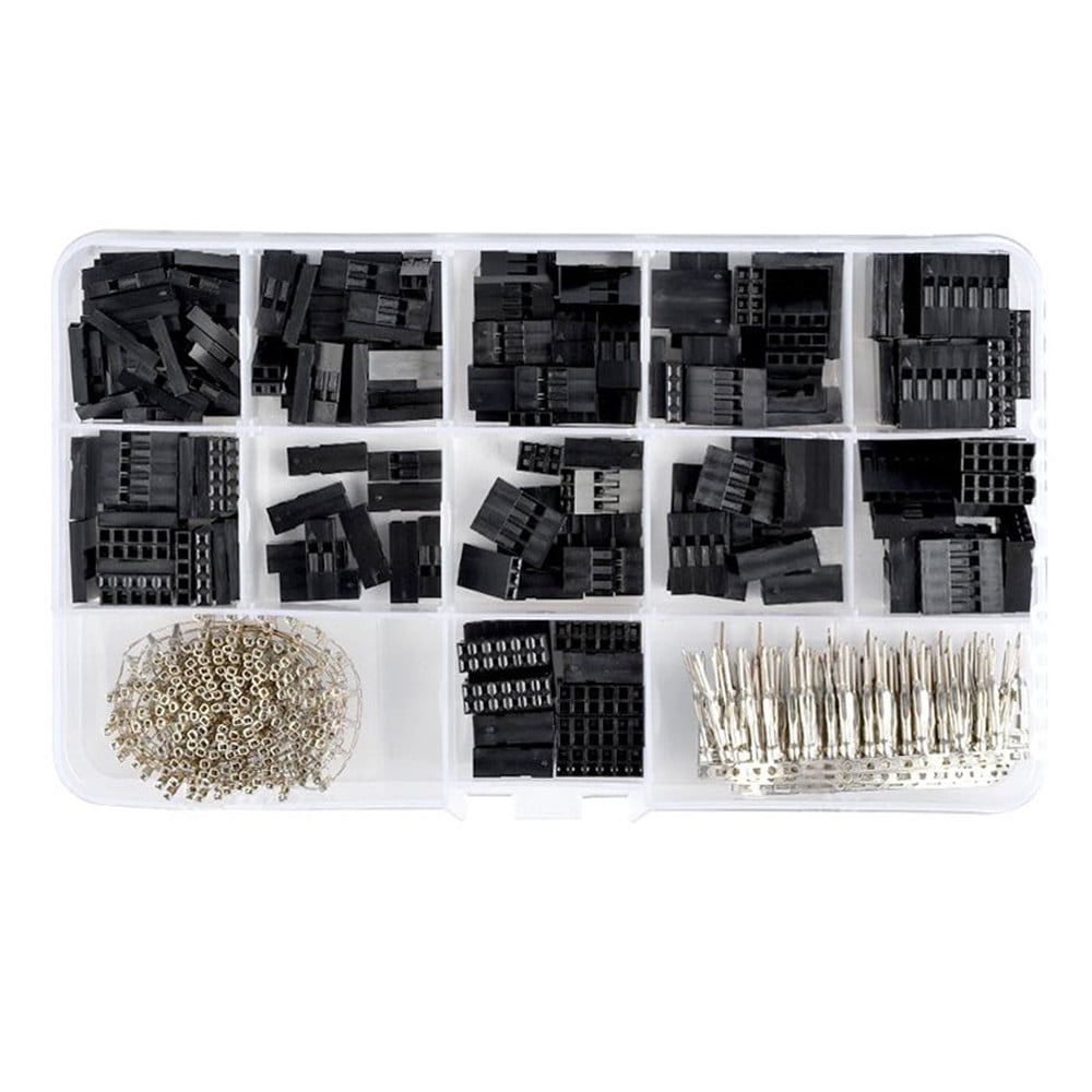 Fdelink 400X Crimp Pins, 220X Pin Headers, 1X Box, Dupont Wire Jumper ...