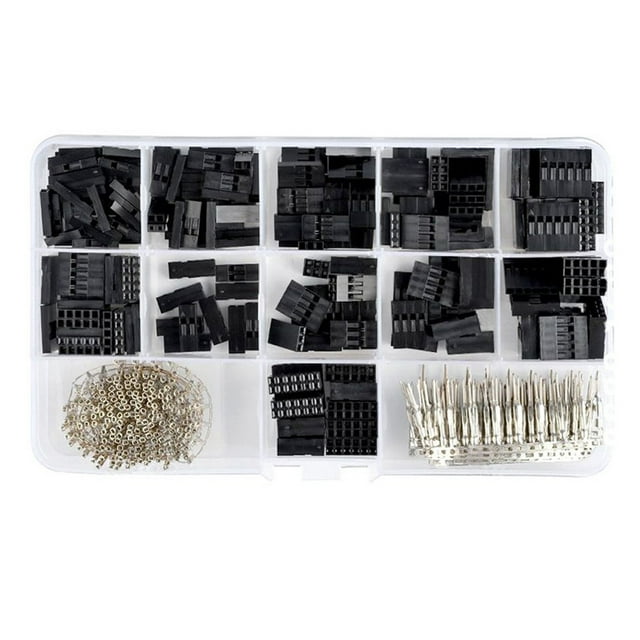 Fdelink 400X Crimp Pins, 220X Pin Headers, 1X Box, Dupont Wire Jumper Cable Housing Kit Pin Male ...