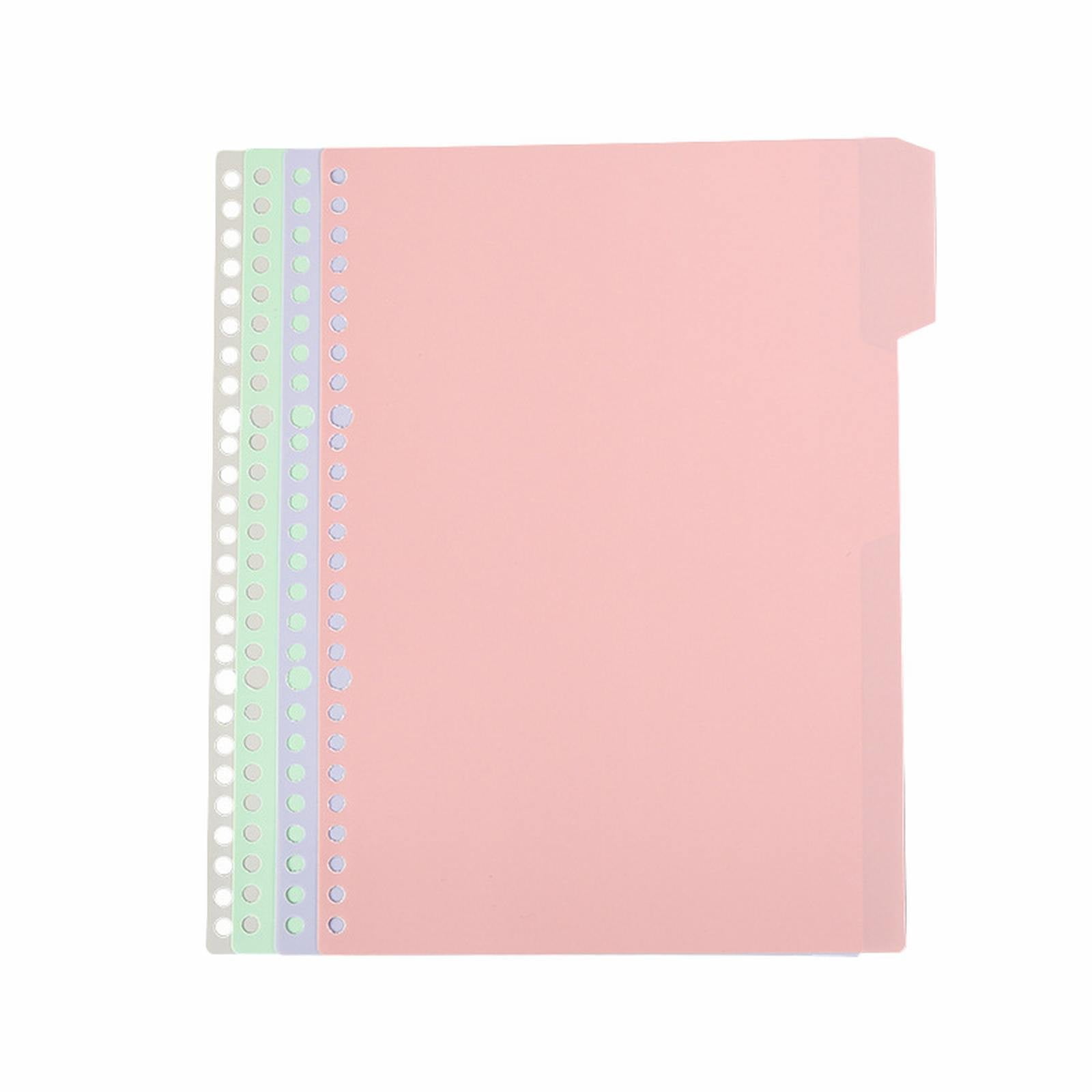 Fdelink B5 Loose-Leaf Refill 4 Colors Pp Plastic Macaron B5 Divider ...
